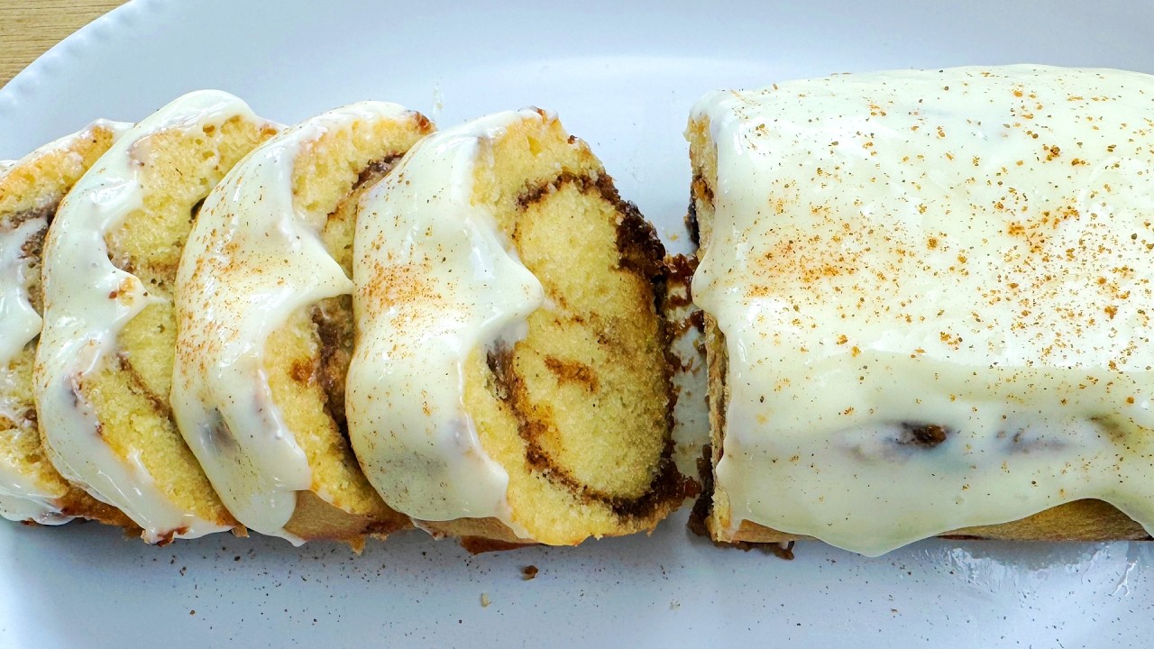 Starbucks style cake cinnamon roll flavor in minutes