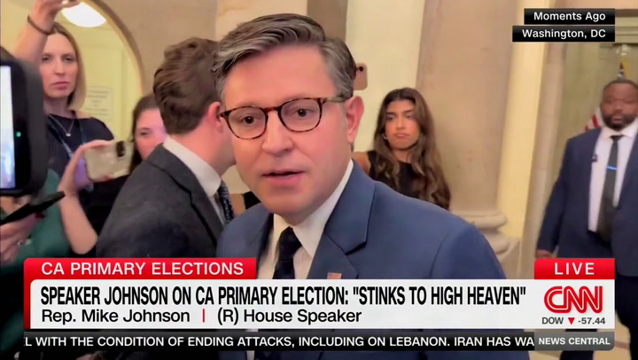 Mike Johnson says California vote count 'stinks' amid fraud claims