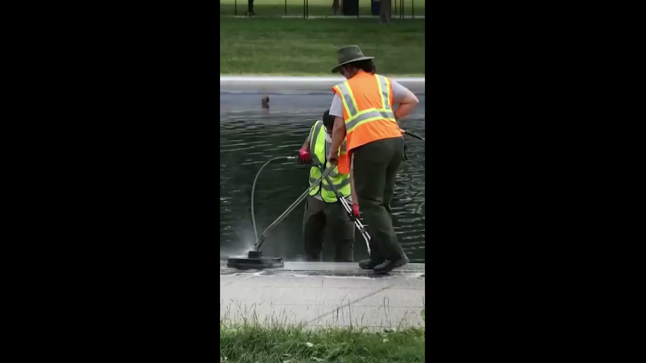 Work continues on reflecting pool for America’s 250th