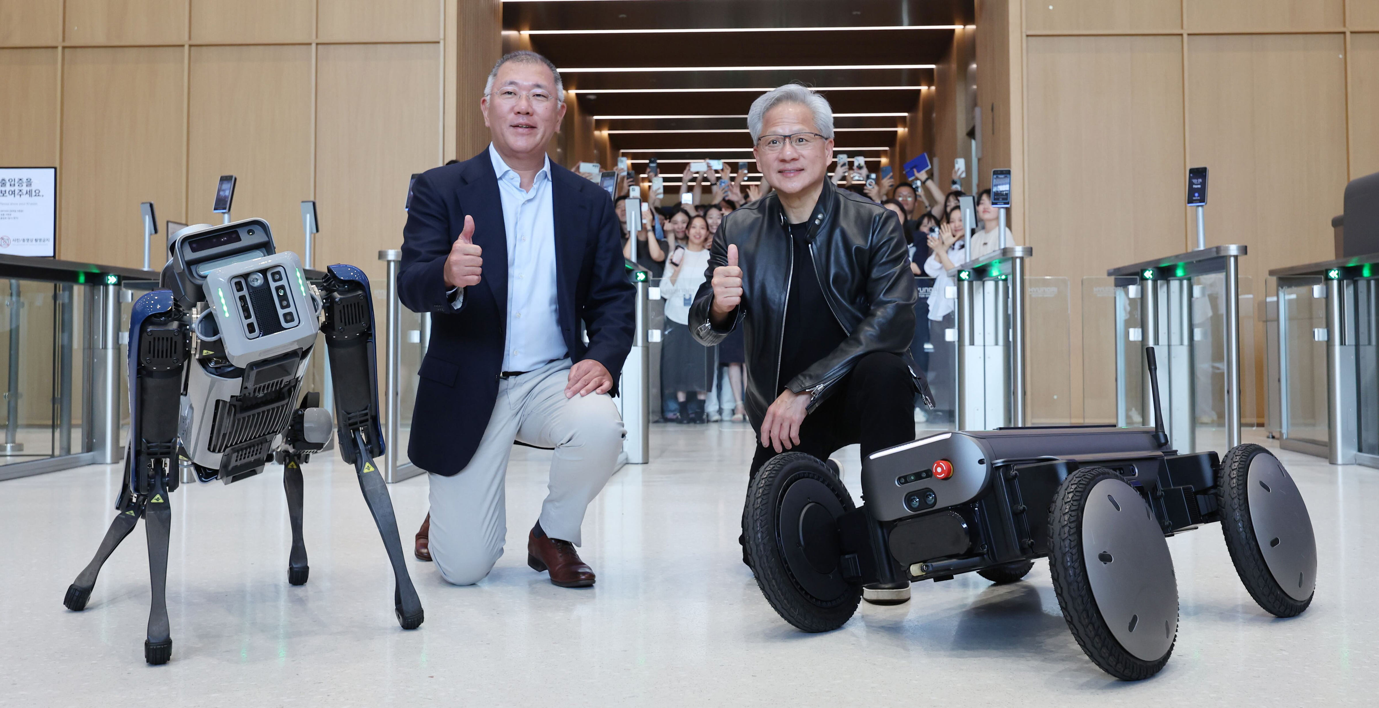 Exclusive: NVIDIA CEO, Hyundai chairman share couples' luncheon