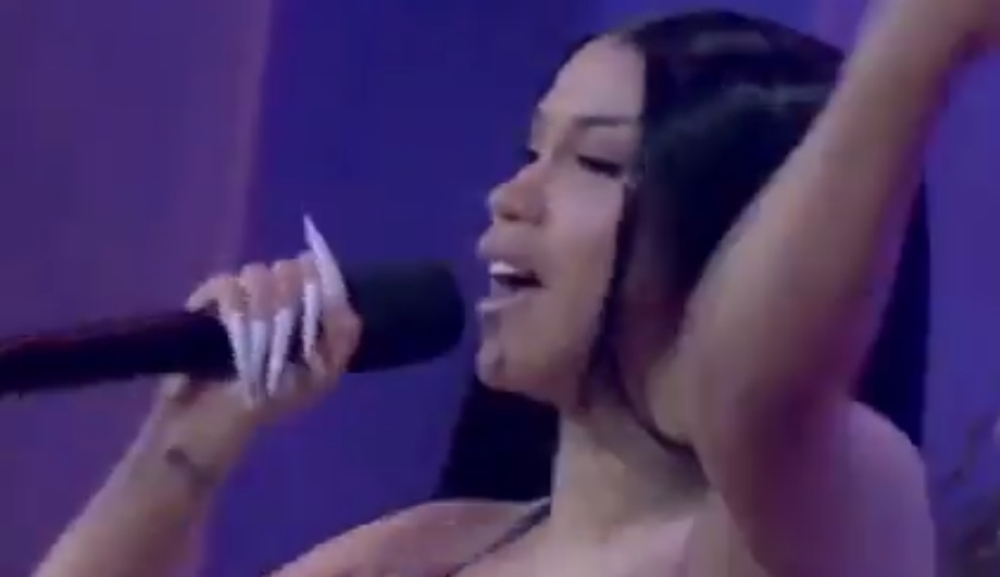 Cardi B performs at halftime of Game 3 at Knicks’ NBA Finals game
