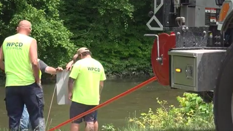 Sewage backup into basements in Wheeling
