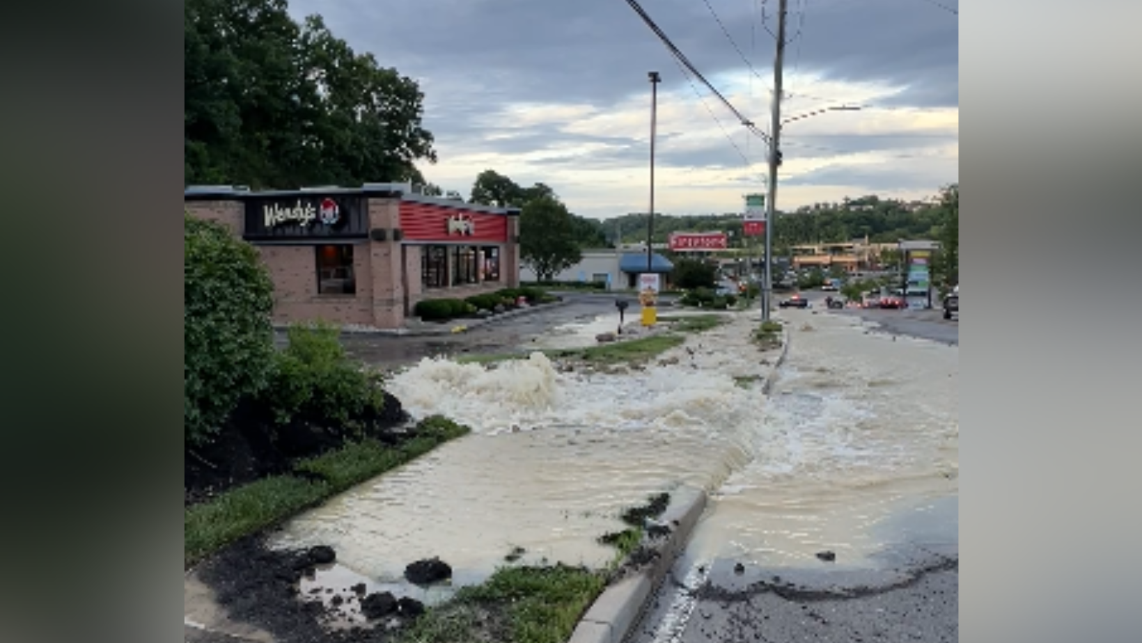Water main break closes part of busy road in Newport on Monday night