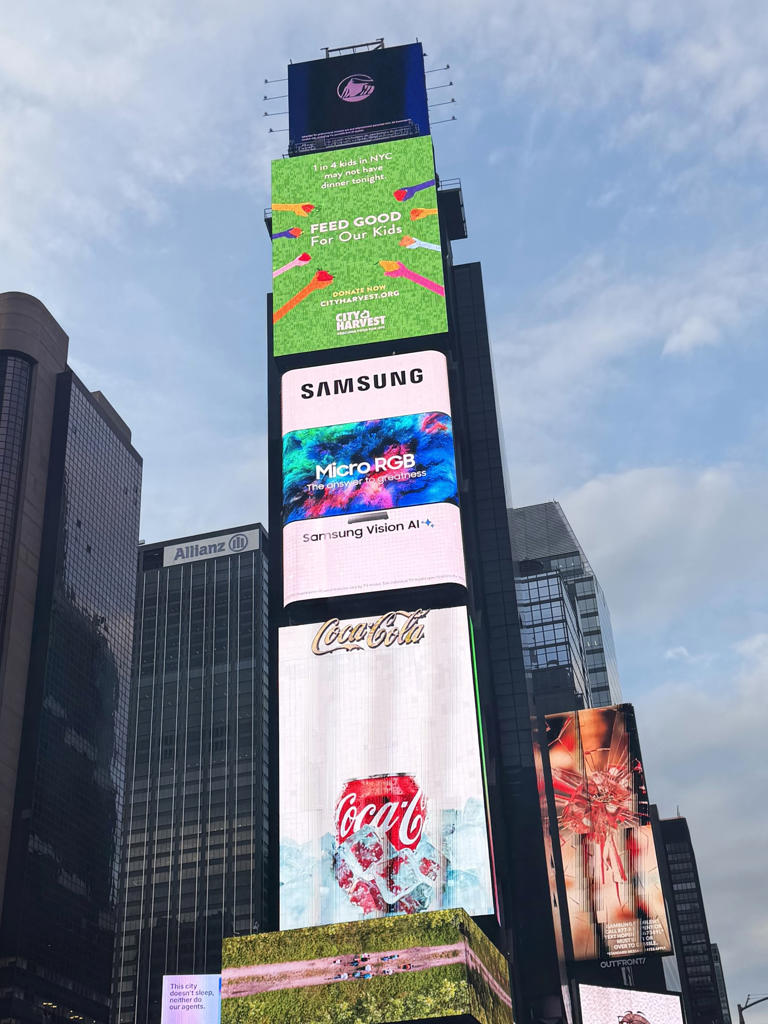 삼성전자, 뉴욕·런던서 '마이크로 RGB' TV 옥외광고 선봬