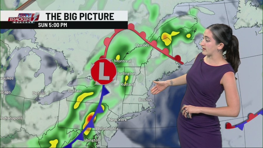 Afternoon showers and storms Sunday