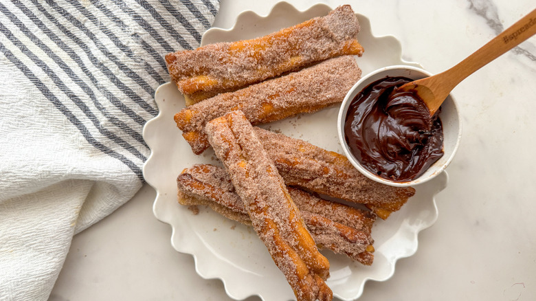 Store-bought pizza dough churros recipe