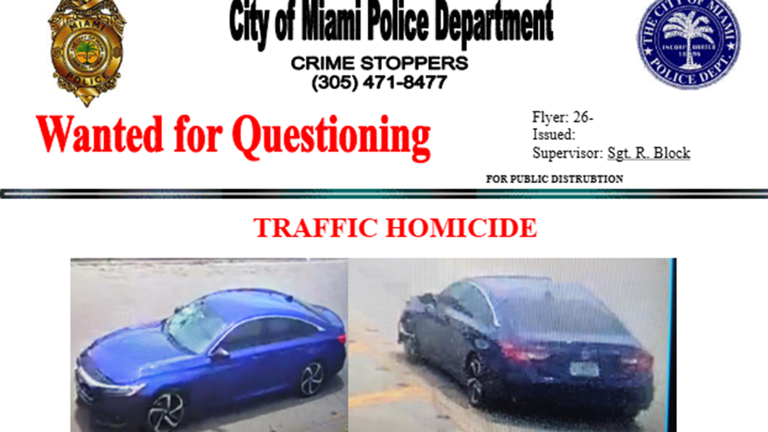 Miami police searching for driver involved in fatal hit-and-run crash