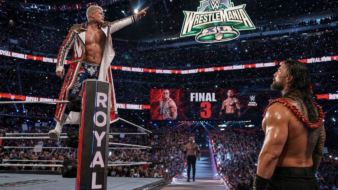 WWE fans erupt after Cody Rhodes’ Royal Rumble triumph nearly stolen by ...