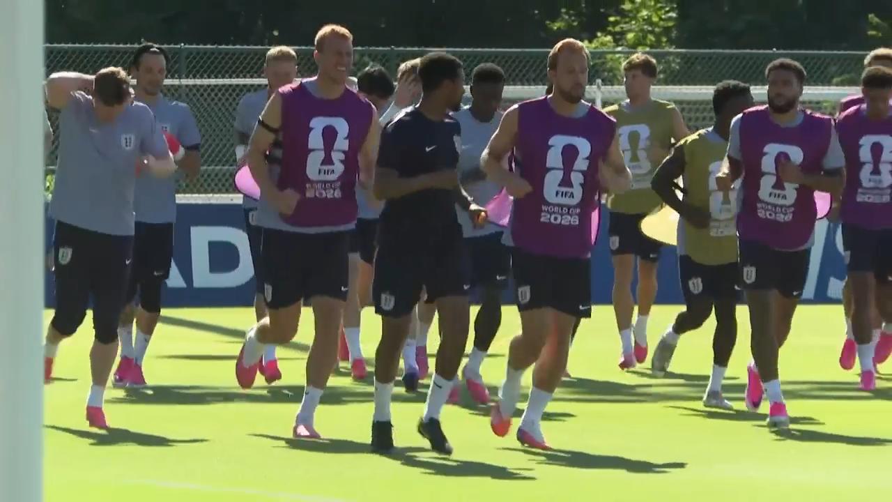 England train in Kansas City after touching down at World Cup base
