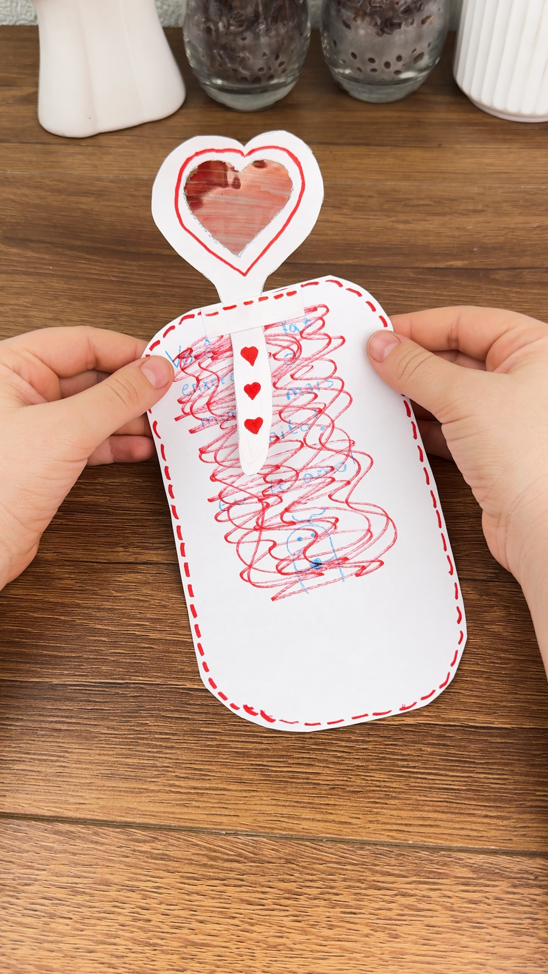 Hidden message heart card idea 💌 ️