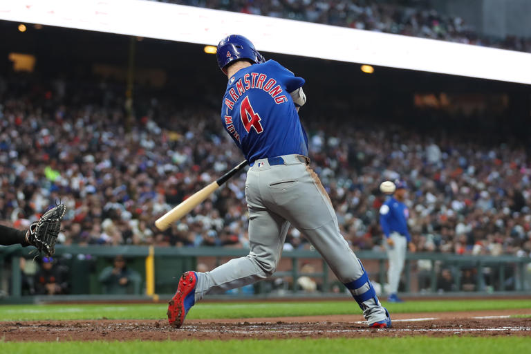Pete Crow-Armstrong homers on 1st pitch of the game in the Cubs' 6-1 ...