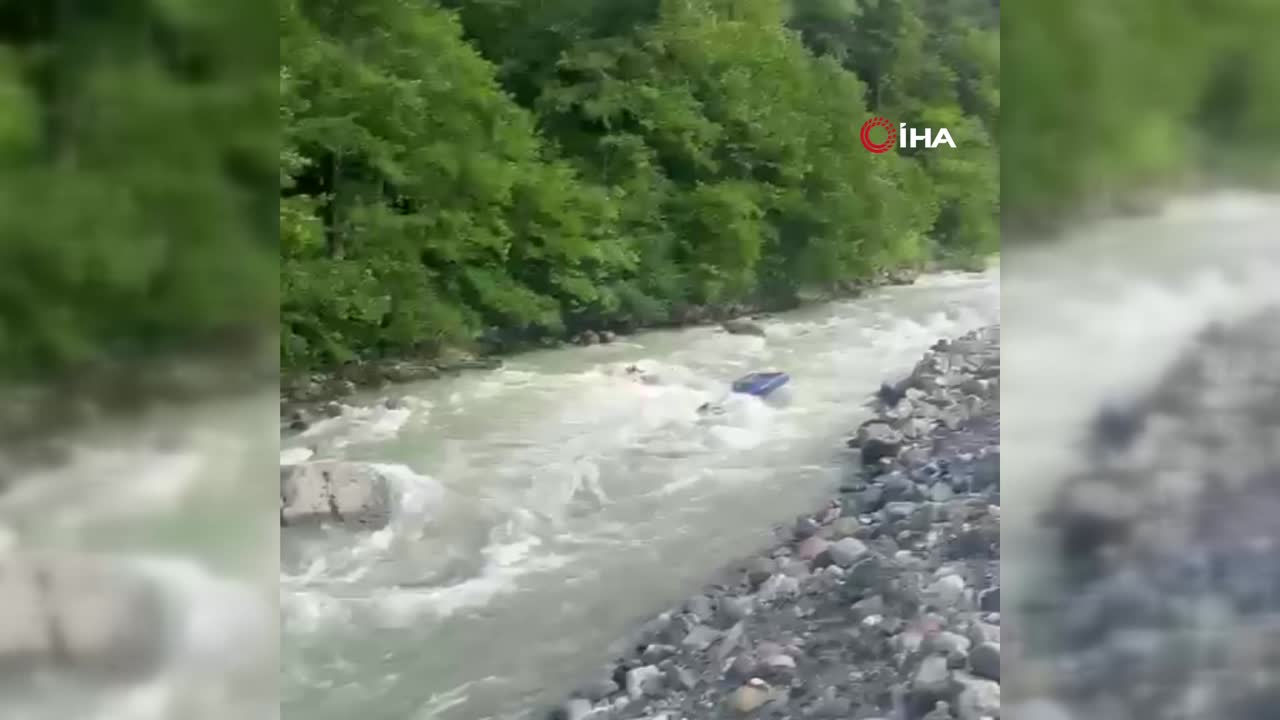Rize'de AFAD personelinin hayatını kaybettiği kazanın görüntüsü ortaya ...