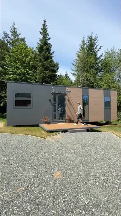 Compact & cozy 495 sq ft prefab home tour!