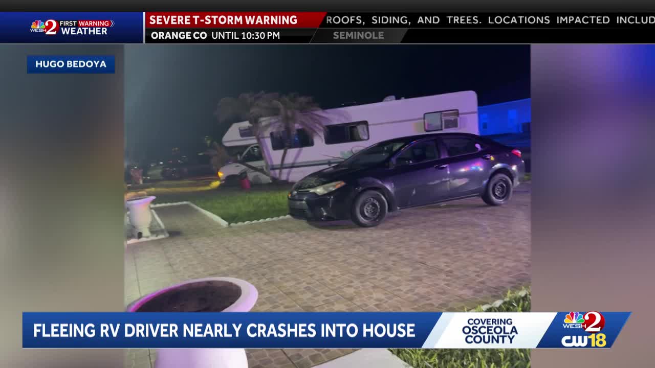 Man arrested for leading deputies on chase, crashing RV into tree ...