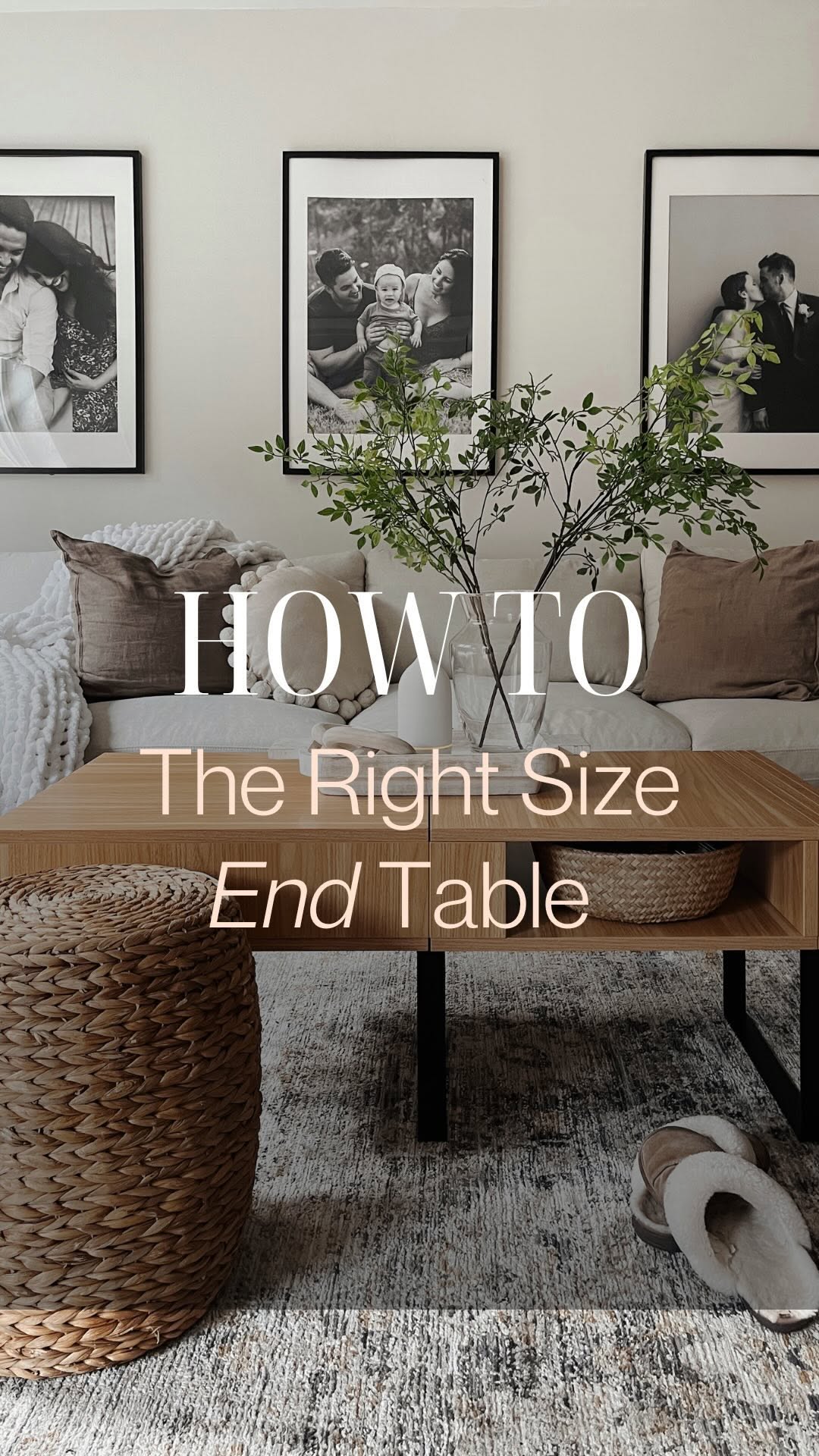 How to choose the right end table size for balance