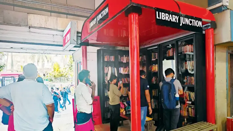 Inside the newly opened Library Junction at Churchgate railway station ...