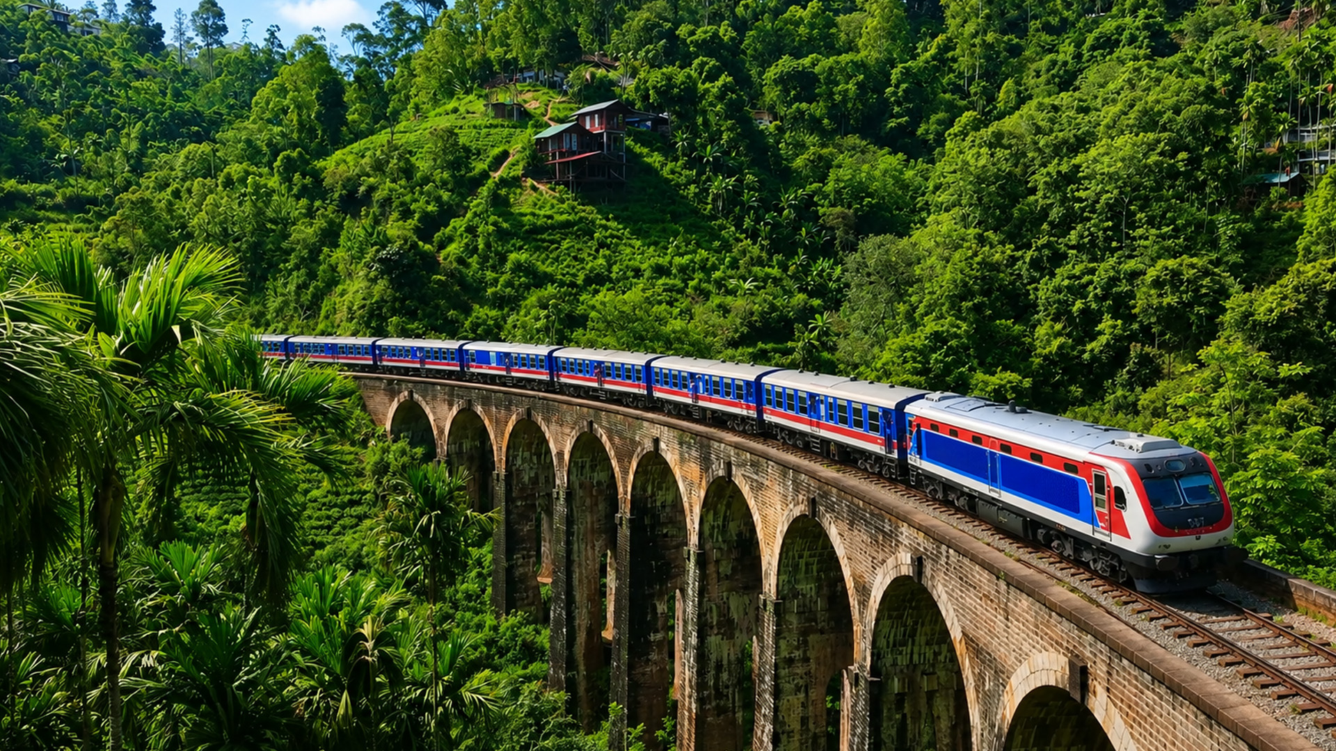 ¿Cómo se construyó este ferrocarril en un terreno así?