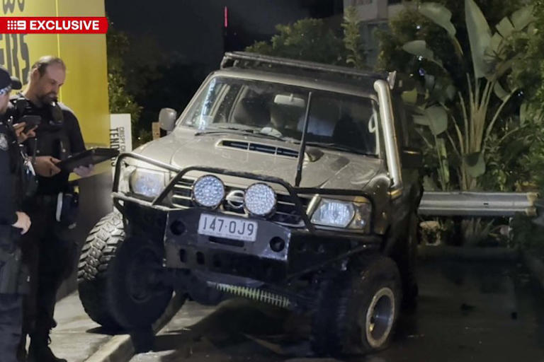 Driver abandons car after fast food road rage crash