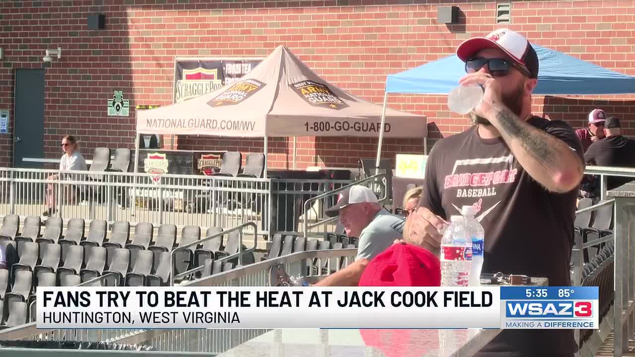 Fans try to beat the heat at Jack Cook Field