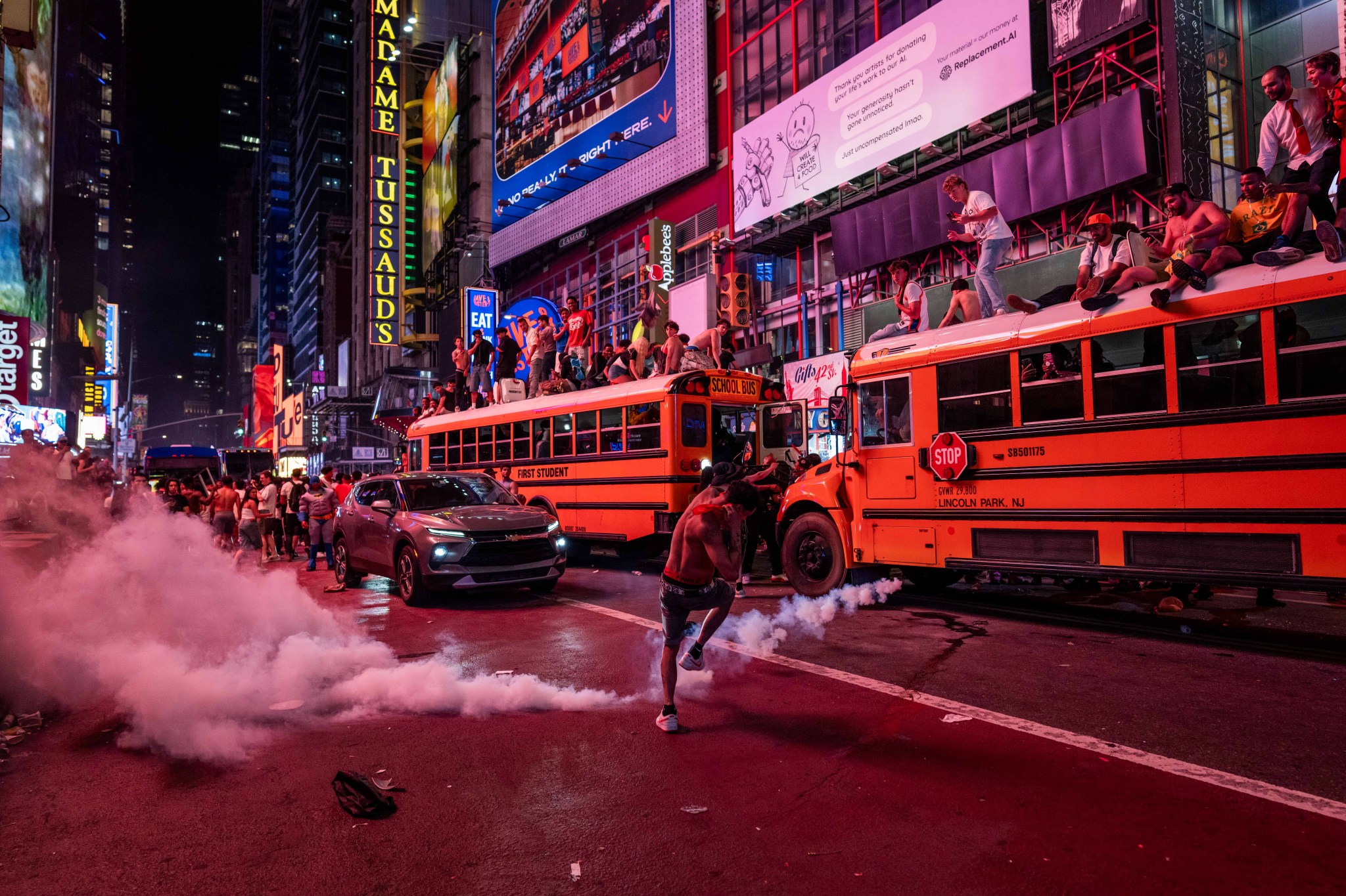 Times Square: NYPD confirms shooting amid violent Knicks celebrations