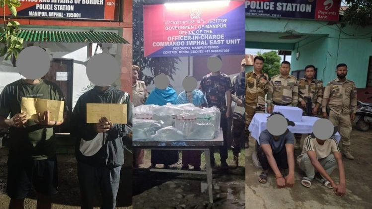 Manipur police arrest four, detain three in heroin, cocaine and liquor ...