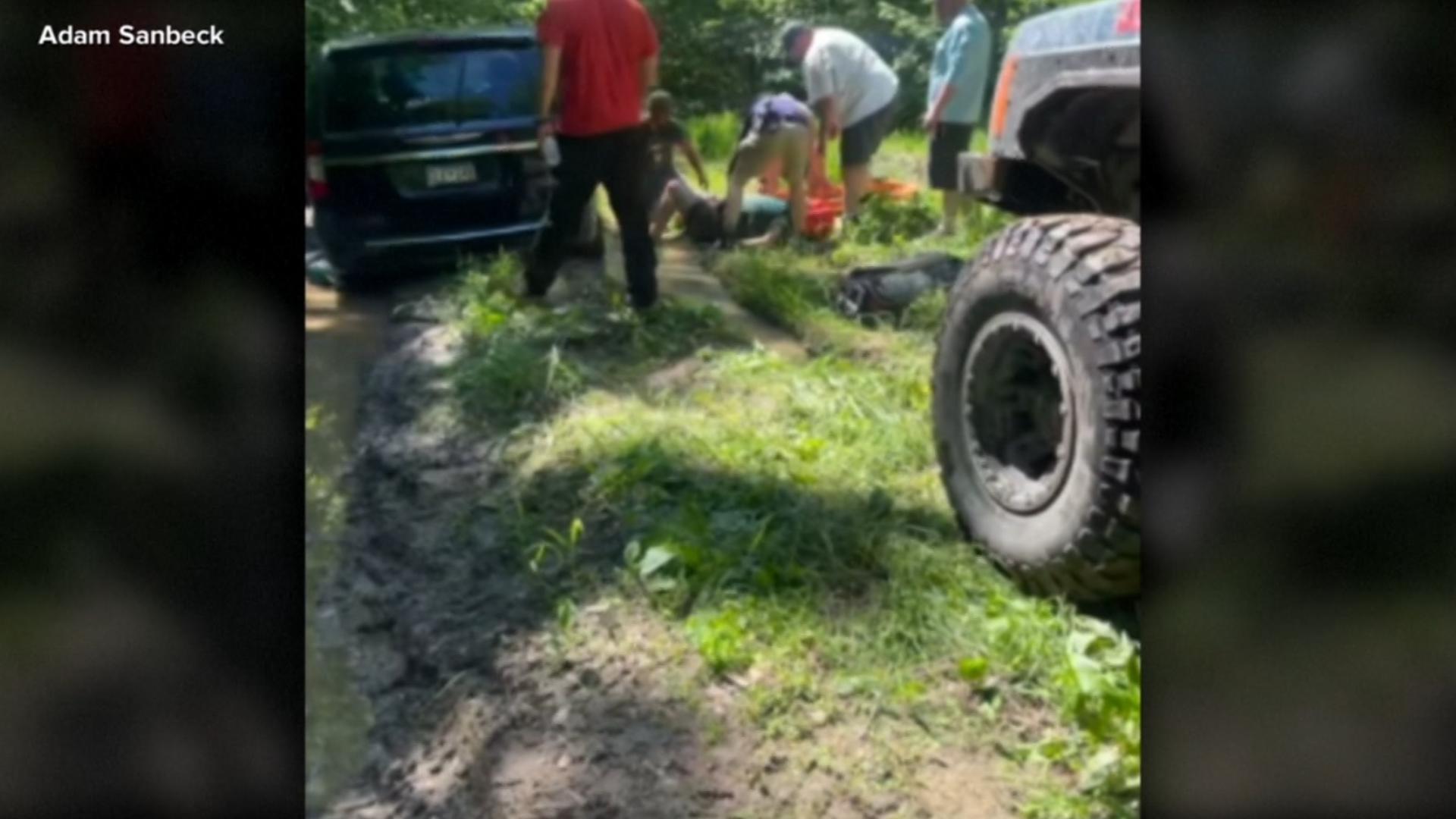 Woman missing 3 days found alive and rescued from deep mud