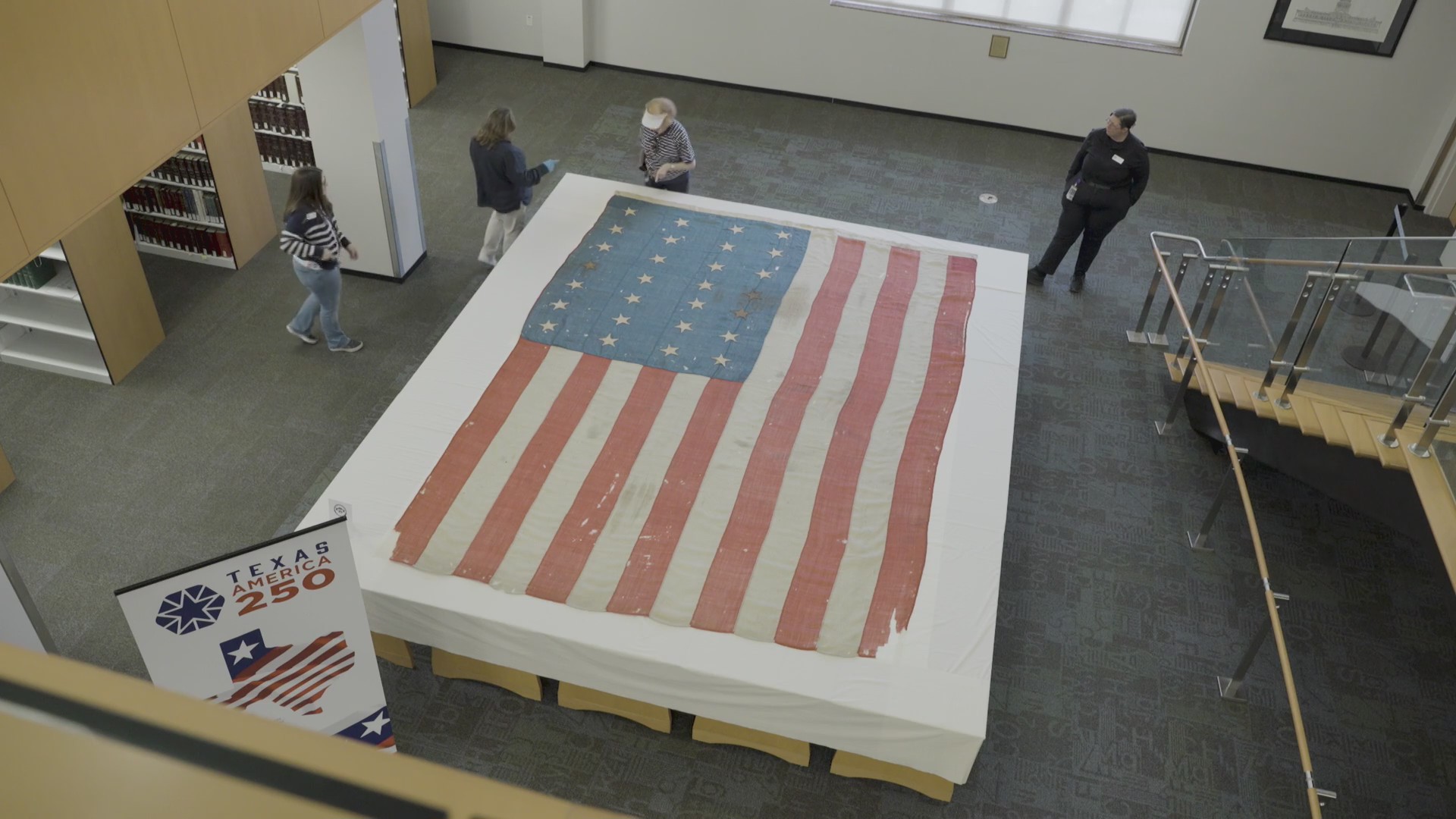 Rare 28-star flag highlights Flag Day celebration at Texas State Library