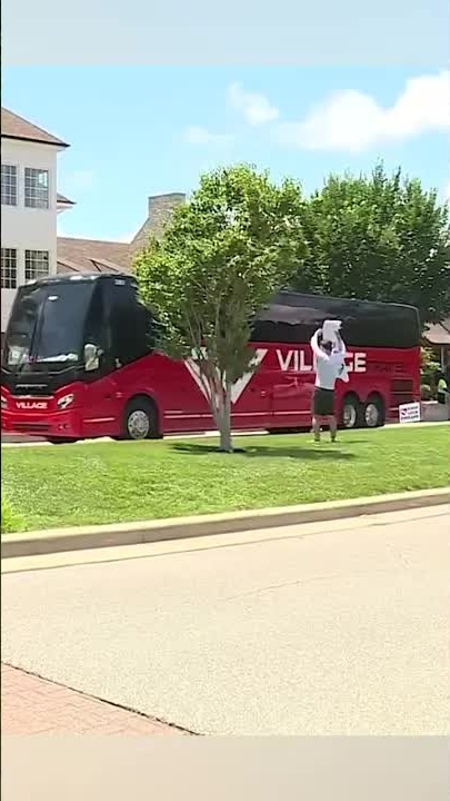 World Cup KC: England's buses pull into team hotel
