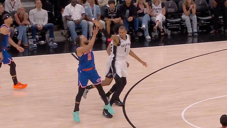 Victor Wembanyama gets away with dangerous flagrant foul on Jalen ...