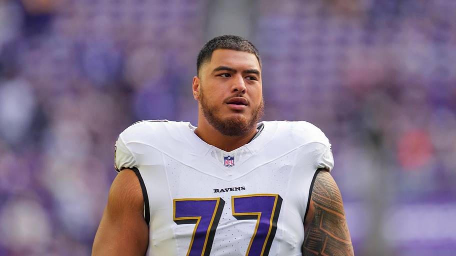 Daniel Faalele reunites with Harbaugh in New York — but he'll have to ...