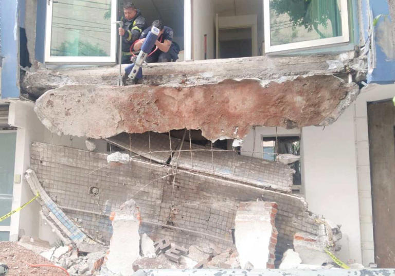 Colapsa balcón en edificio de la colonia Condesa; no se reportan ...