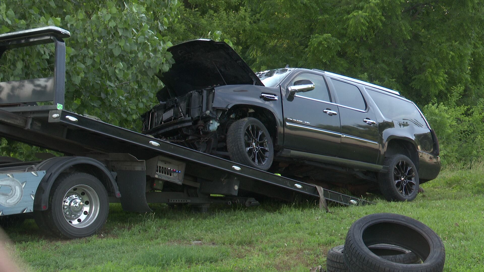 Four injured after train hits SUV at Goshen railroad crossing