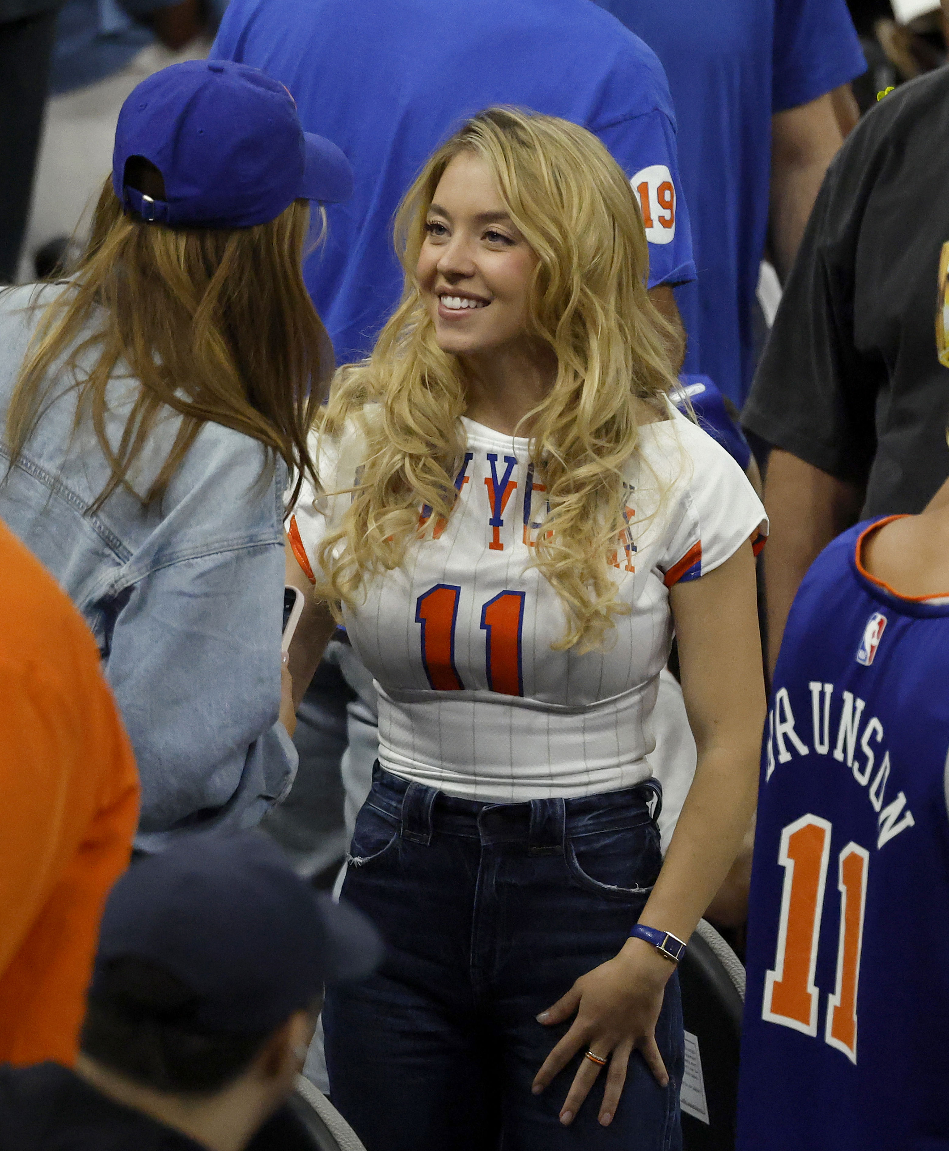 All about Sydney Sweeney’s custom Knicks jersey for NBA Finals Game 5
