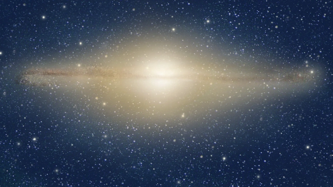 Hubble captures galaxy cluster bending light from distant universe