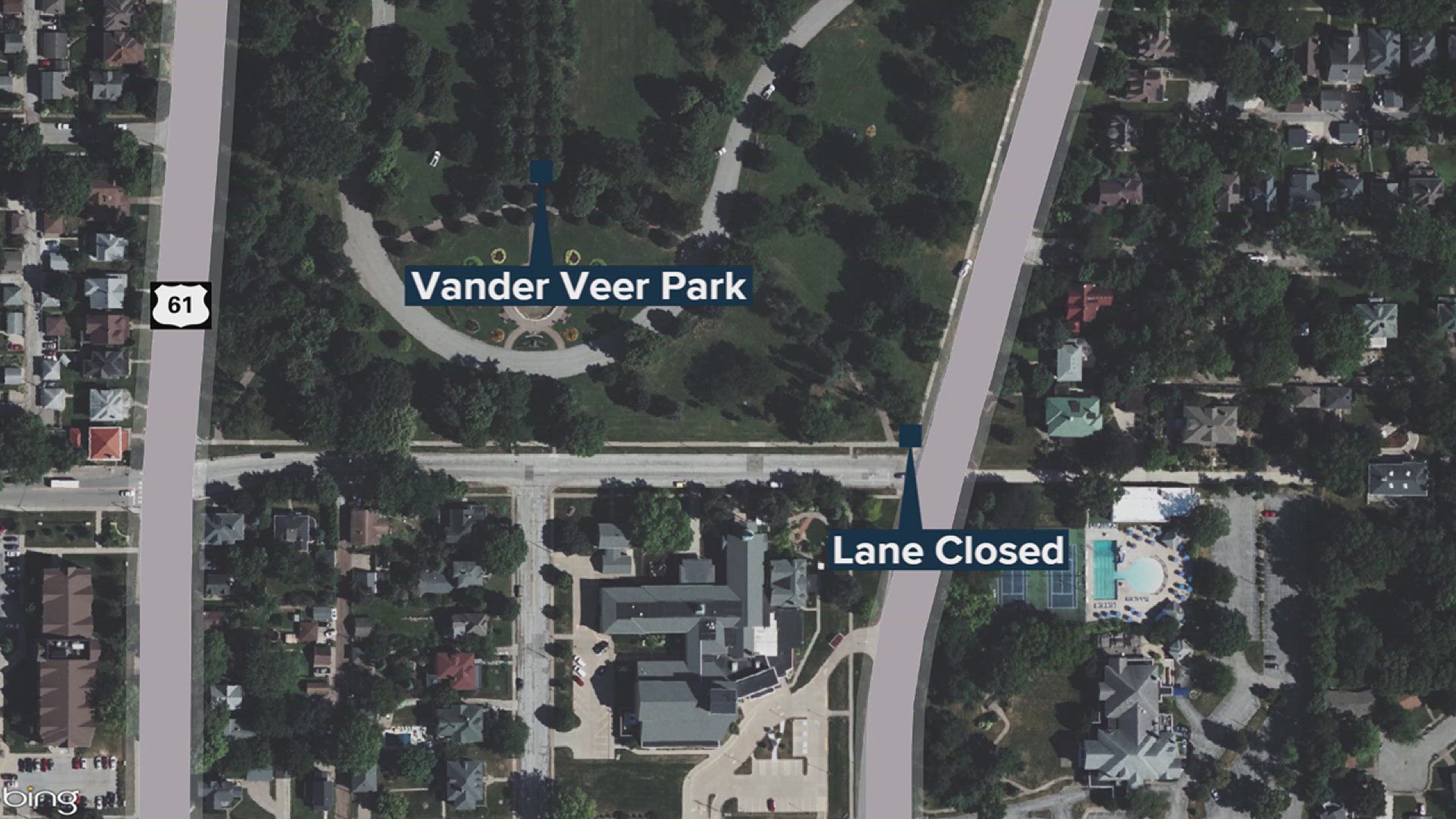 Lane closed after a Davenport crash involving power pole