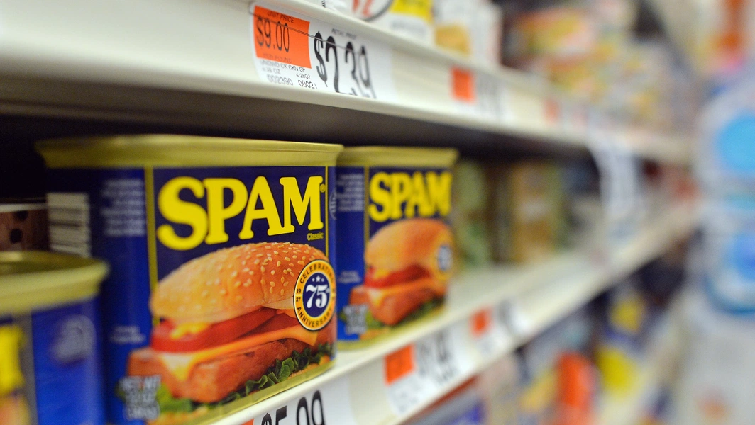 The evolution of spam as a pizza topping