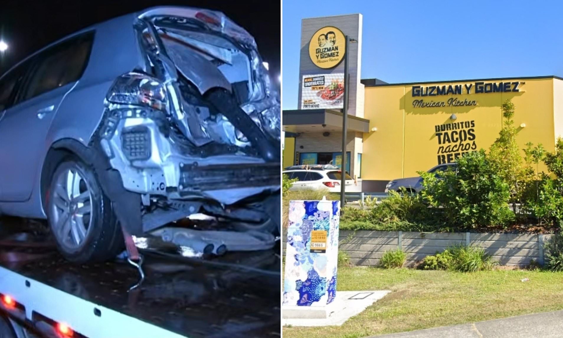 Urgent manhunt after driver rams car at Guzman Y Gomez and threatens ...