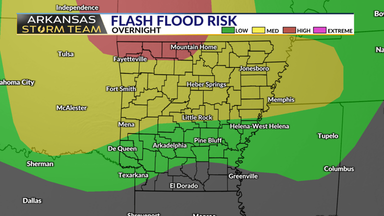 Arkansas Storm Team forecast: Overnight storm risk poses wind & flood ...
