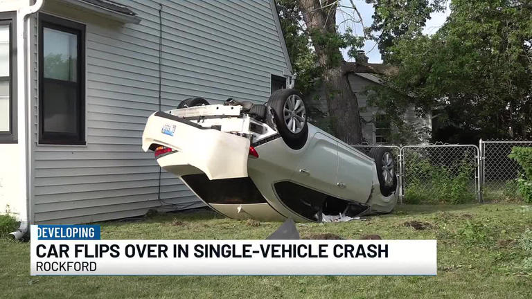 One person hospitalized in single-vehicle crash in Rockford