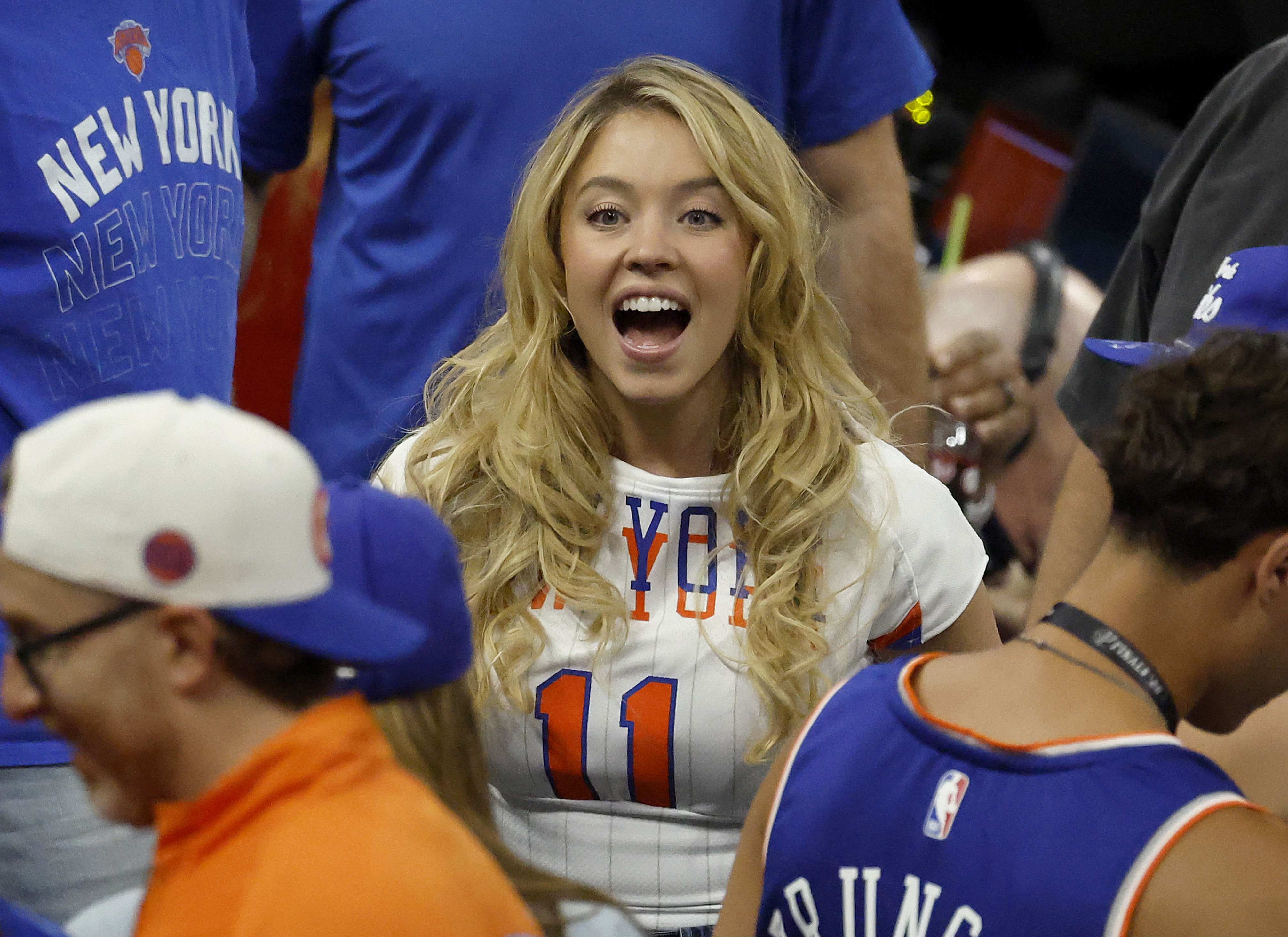 All about Sydney Sweeney’s custom Knicks jersey for NBA Finals Game 5