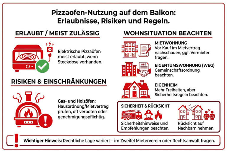 Finger weg vom Gas-Pizzaofen auf dem Balkon – außer man hat das gecheckt