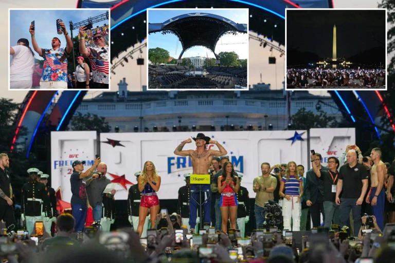 UFC weigh-in at Freedom 250: Photos