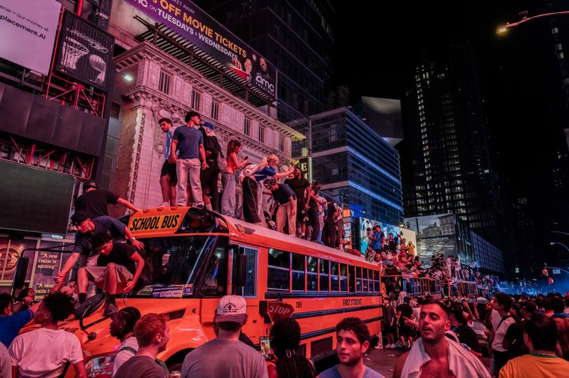 New York City anarchy after Knicks win with arrests, buses climbed, and ...
