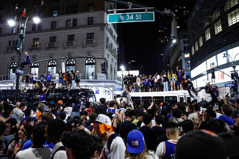 New York City anarchy after Knicks win with arrests, buses climbed, and ...