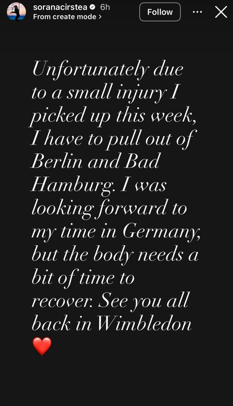 Sorana Cirstea pulls out of Berlin, Bad Homburg with injury after Emma ...