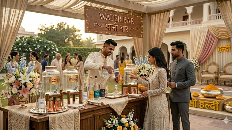 Are water bars the next big Indian luxury wedding trend?
