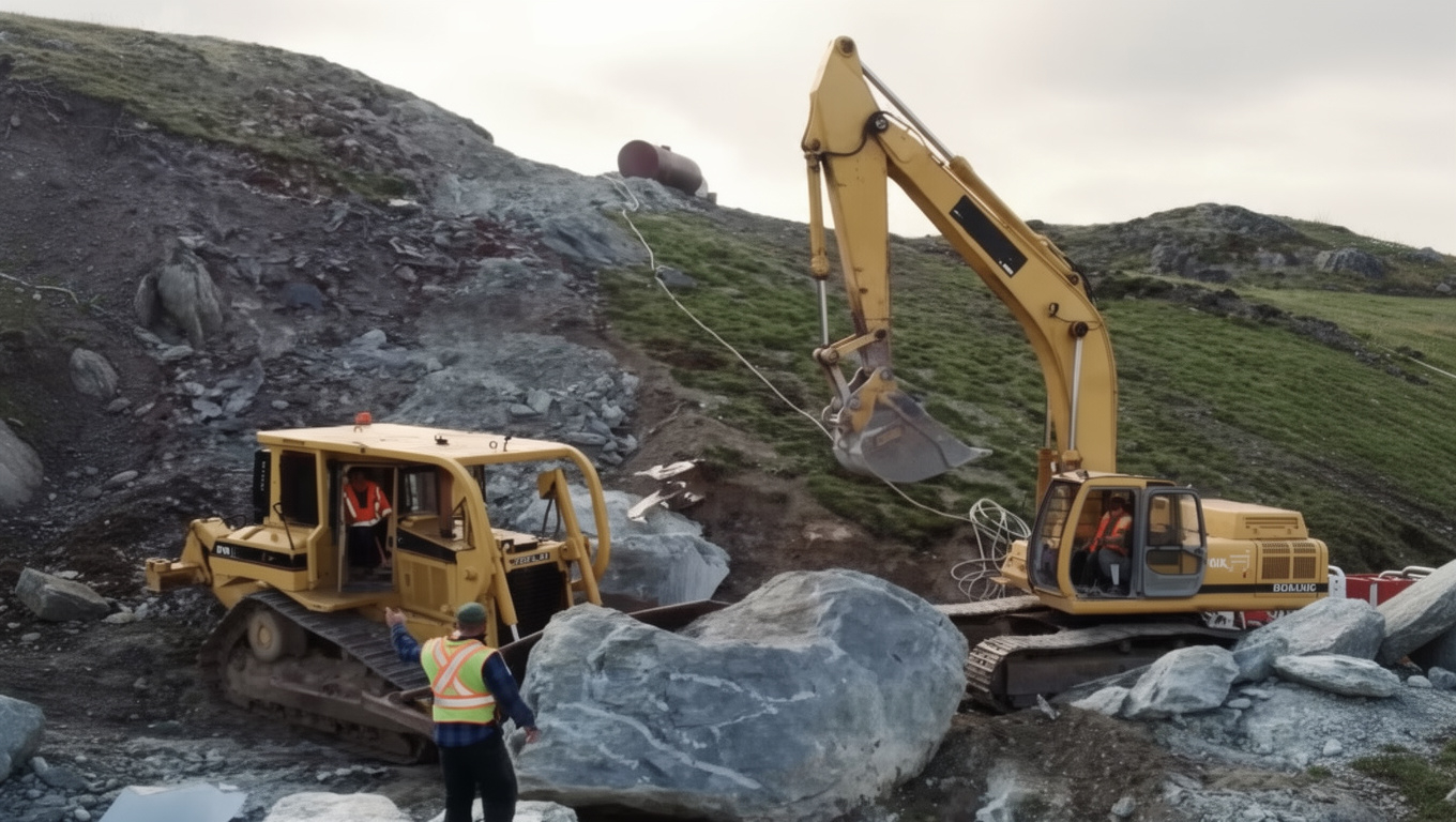 Pushing this huge jade rock became a mining nightmare