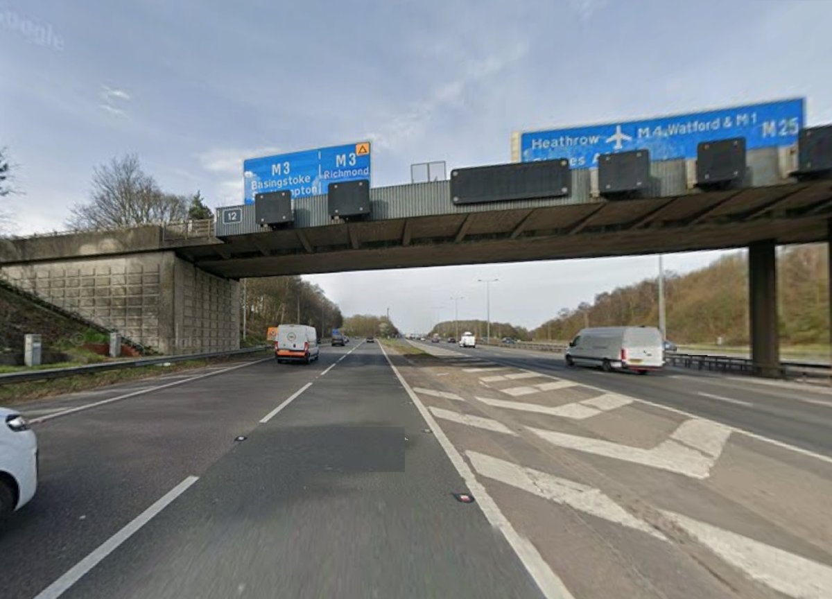 Two motorcyclists fighting for life after horror M25 crash