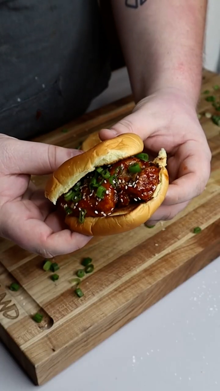 Korean fried chicken sandwich creation