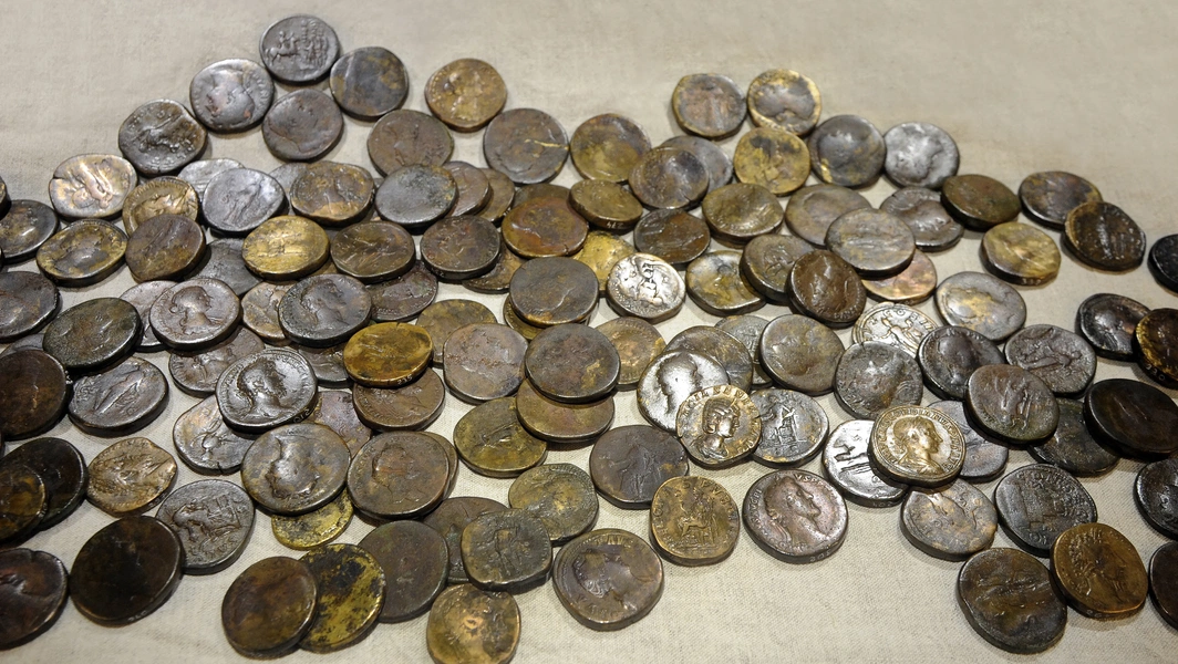 Roman coin hoards and treasures unearthed